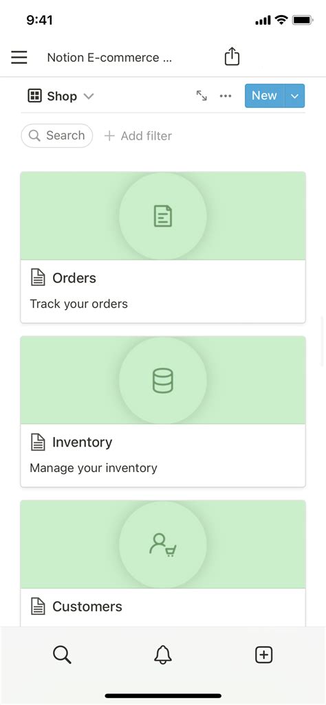 Notion Template Gallery E Commerce Business Kit