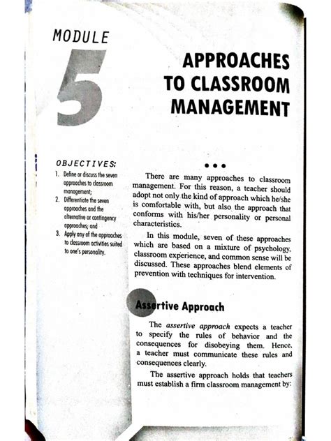 Approaches To Classroom Management Pdf
