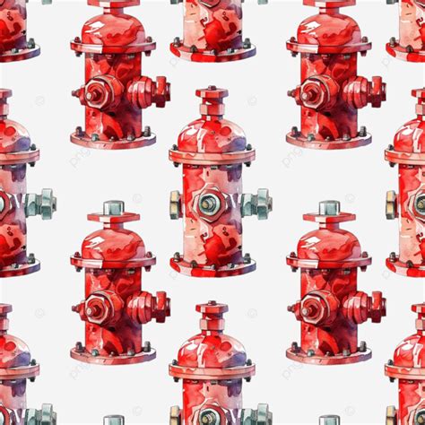 Water Hydrant Seamless Pattern Design Repeat Textile Design Fabric Print Water Hydrant