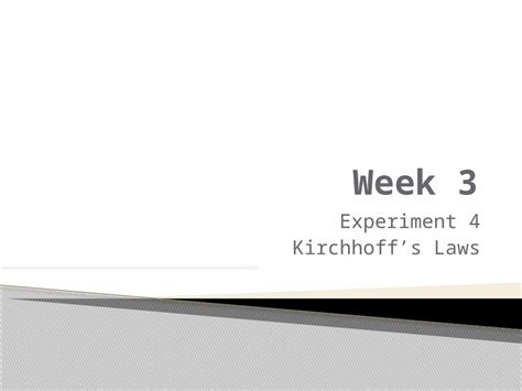 PPT Experiment 4 Kirchhoffs Laws Changes From Circuit In Lab Manual 1 The DC Voltage