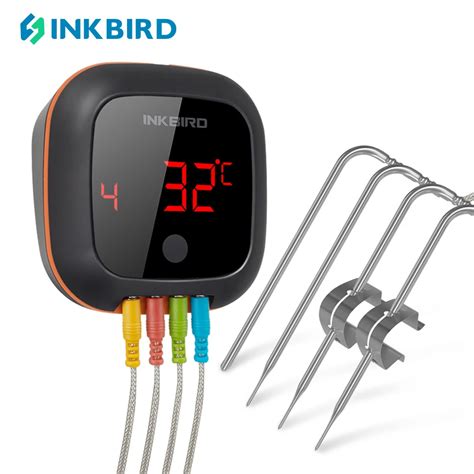 Inkbird Ibt 4xs 무선 블루투스 온도계 4 컬러 온도 프로브 알람 타이머 충전식 배터리 자석 Aliexpress