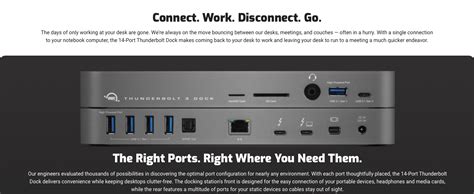 Amazon Com OWC Port Thunderbolt Dock W Charging Thunderbolt Gb S USB C USB