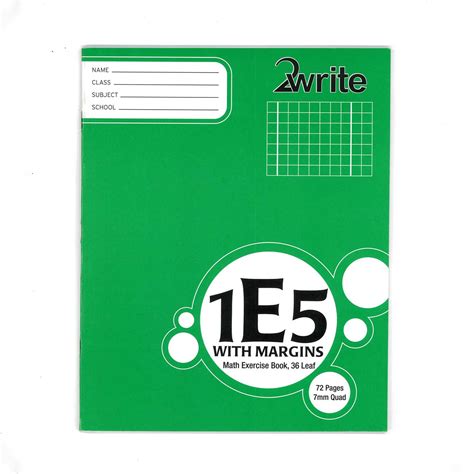 Exercise Book 1E5 With Margins 2write STATIONERY CITY