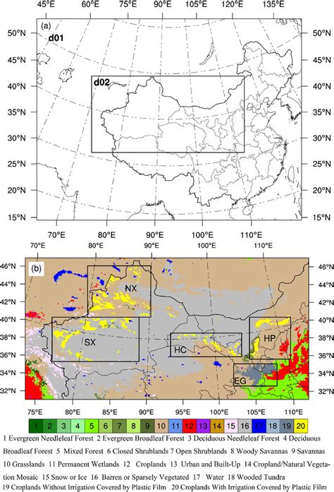 A Configuration Of Nested Model Domains B Spatial Distributions Of Download Scientific