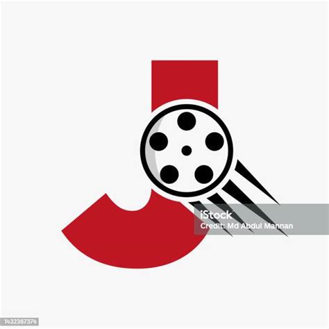 편지 J 필름 로고 개념 미디어 기호 용 필름 릴 영화 감독 기호 벡터 템플릿 가정용 캠코더에 대한 스톡 벡터 아트 및 기타 이미지 가정용 캠코더 감독 놀기 Istock