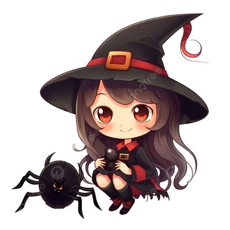 만화 마녀와 할로윈 거미 할로윈 분위기 마녀 Png 일러스트 및 이미지 에 대한 무료 다운로드 Pngtree