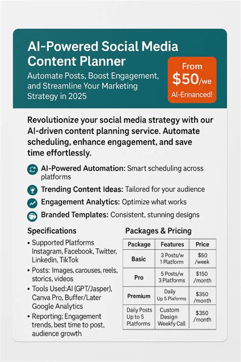 Ai Powered Social Media Content Planner Automate Posts Boost Engagement And Streamline Your