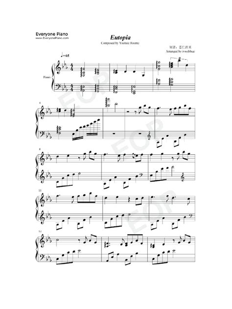 Eutopia Sheet Music Pdf