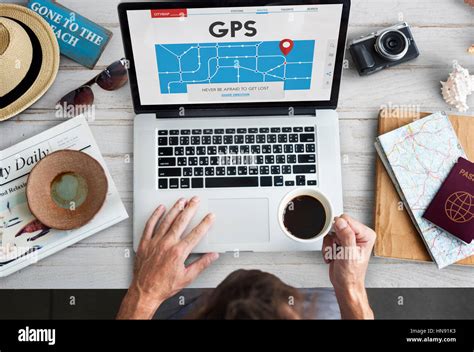 GPS Map Directions Navigation Location Stock Photo Alamy