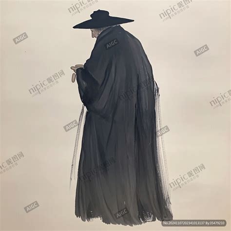 Ai创作图披风大侠 黑袍人 斗笠大侠 古典侠客 法师服饰 斗篷蓑衣 侠客道士 侠者 侠客 丧服图 道长 侠客行 道长捉鬼 法海许仙 玄奘大师 昵图网