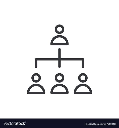 Hierarchy Structure Iconthin Line Hierarchy Vector Image