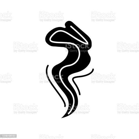 바람 검은 색 문말 아이콘 차가운 신선한 공기 소용돌이 좋은 냄새 향수 향기 향기로운 향기의 흐름 연기 퍼프 바람 나선형을 불어 흰색 공간에 실루엣 기호입니다 벡터 절연