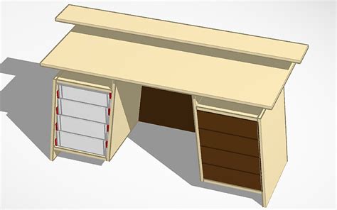 3d Design Particleboard Desk Tinkercad