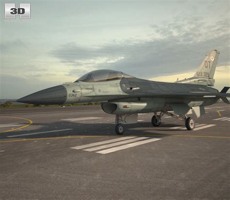 General Dynamics F 16c Block 52 3d Model Download Fighter On
