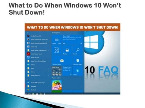 Learn What To Do When Windows 10 Wont Shut Down Pre Pc Solution PPT