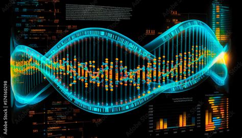 A Generative Ai Illustration Of 3d Dna Rendering Stock Illustration