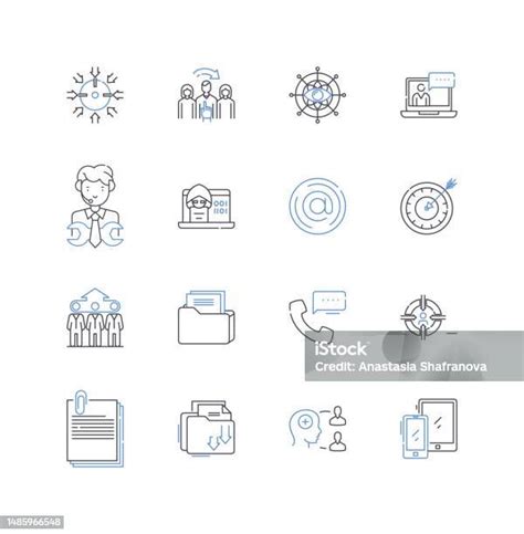 상호 노력 라인 아이콘 모음입니다 협업 파트너십 협력 시너지 단결 얼라이언스 조정 벡터 및 선형 일러스트레이션 팀웍 합작 투자 공동 창작 개요 표지판 세트 동업에 대한 스톡