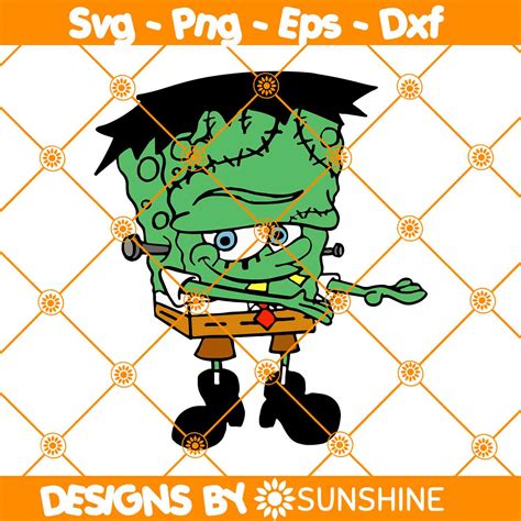 Spongebob Frankenstein Svg Horror Scary Spongebob Svg Spon Inspire