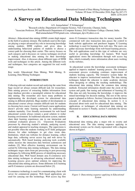 Pdf A Survey On Educational Data Mining Tools And Techniques