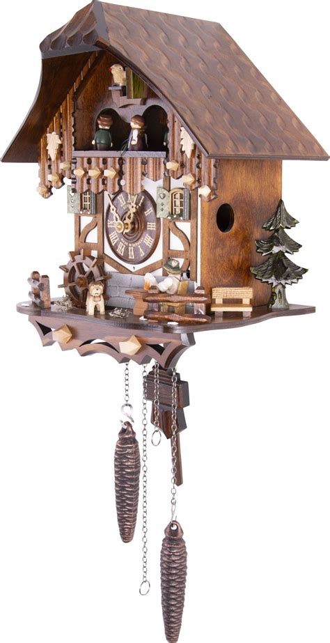 Cuckoo Clock Chalet Style Quartz Movement 33cm By Anton Schneider