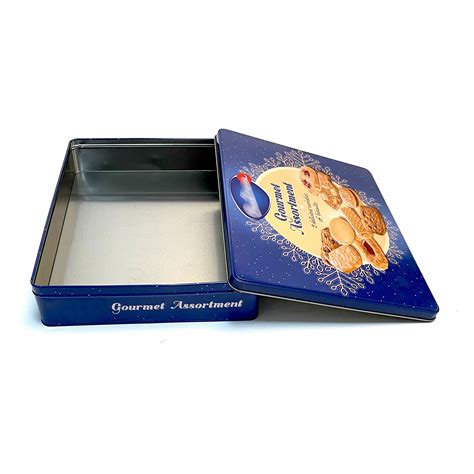 Large Rectangular Cookie Chocolate Metal Tin Box Packaging Tin