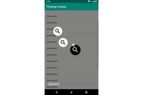 a simple floating context menu