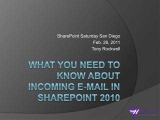 Configuring Incoming Emai PPTX Email Internet