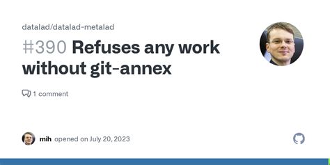 Refuses Any Work Without Git Annex · Issue 390 · Datalad Datalad Metalad · Github