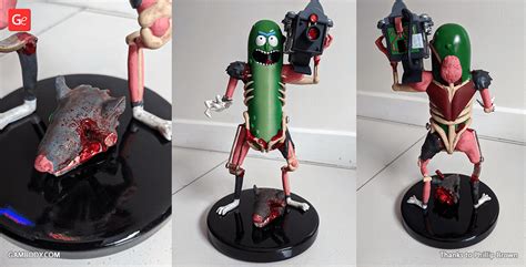 Pickle Rick With Guns Stl Files For 3d Printing Gambody