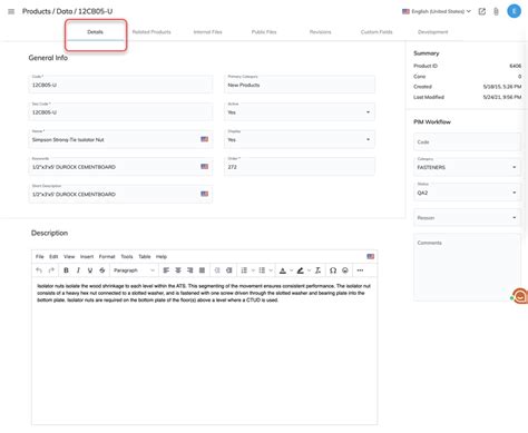 Kodaris Product Documentation Updating Product Detail Information