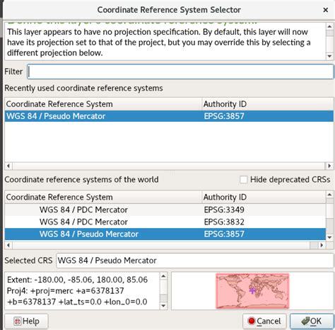 Coordinate System In QGIS All My Points End Up At 0 0 Geographic Information Systems Stack