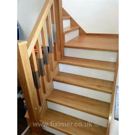 Oak Staircase Steps Cladding System 13 Straight Treads With Nosing 40mm