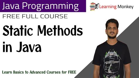 Static Methods In Java Lesson 46 Java Programming Learning