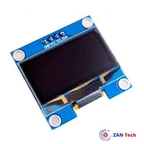 096″ Inch I2c Oled Display White Zan Tech