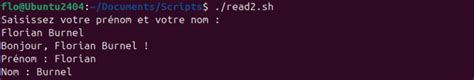 Script Bash Comment Lire La Saisie D Un Utilisateur