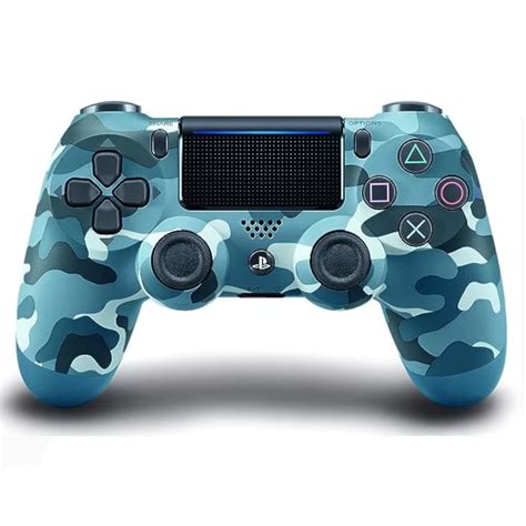 Compatible Ps4 Dualshock Controller Blue Camouflage V2 [new] Hsgamer