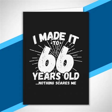 Funny 66th Birthday Quote Sarcastic 66 Year Old Card Zazzle