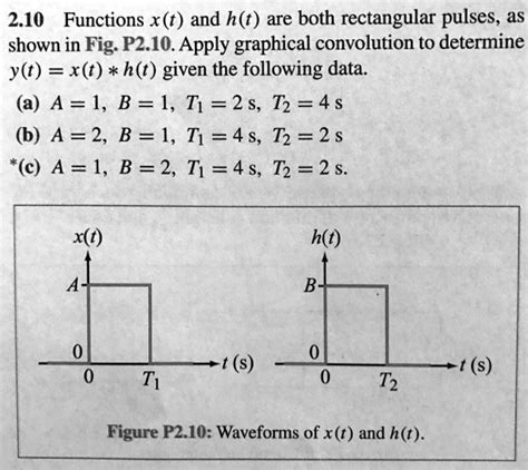 2 10 functions x t and h t are both rectangular pulses as shown in