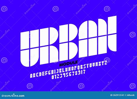 Modular Style Font Vector Illustration 238776048