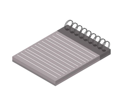Notepad Icon Isometric Vector Art At Vecteezy