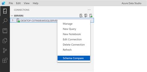 Azure Data Studio Extensions Compare Schema Sql Server Portal