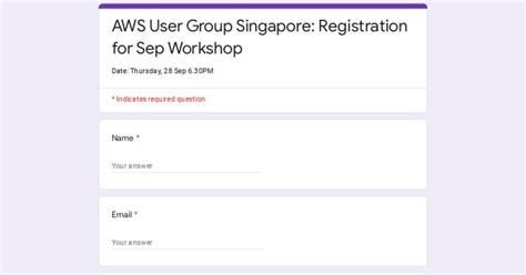Aws User Group Singapore On Linkedin Aws User Group Singapore Registration For Sep Workshop