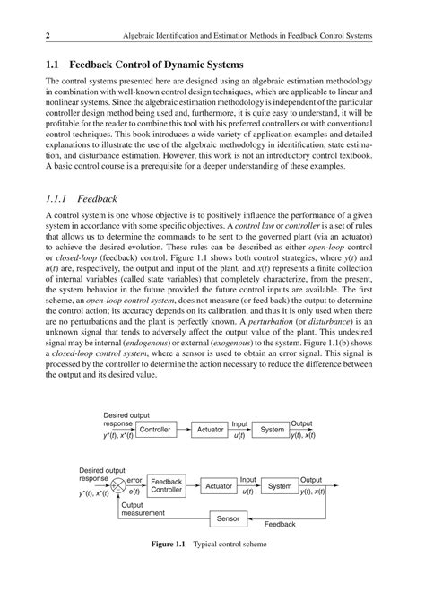 Solution Introduction Algebraic Identification And Estimation Methods In Feedback Control