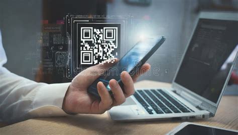 Purchase Payment Via Qr Code Stock Illustration Illustration Of Payment Room