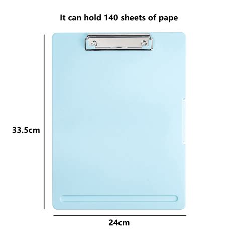1pc White A4 File Folder Side Opening Document Box Writing Pad Exam Paper Organizer Office