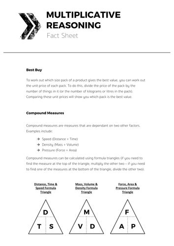 Multiplicative Reasoning Foundation Tier Complete Unit Of Work By Tomotoole Teaching