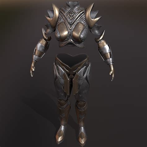 Heavy Armor For Warrior Female Character On Behance