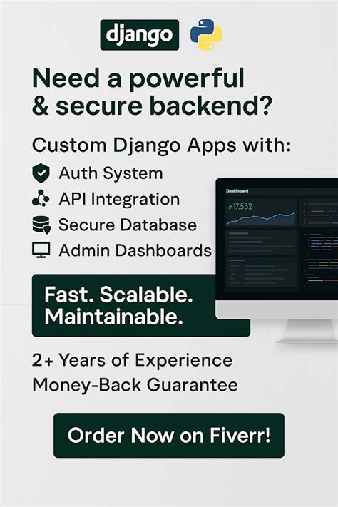 Your Backend Developer In Python With Django By Tcgumer Fiverr