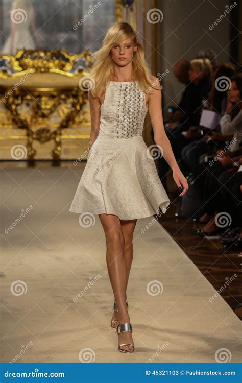MILAN ITALY SEPTEMBER 20 A Model Walks The Runway During The Genny