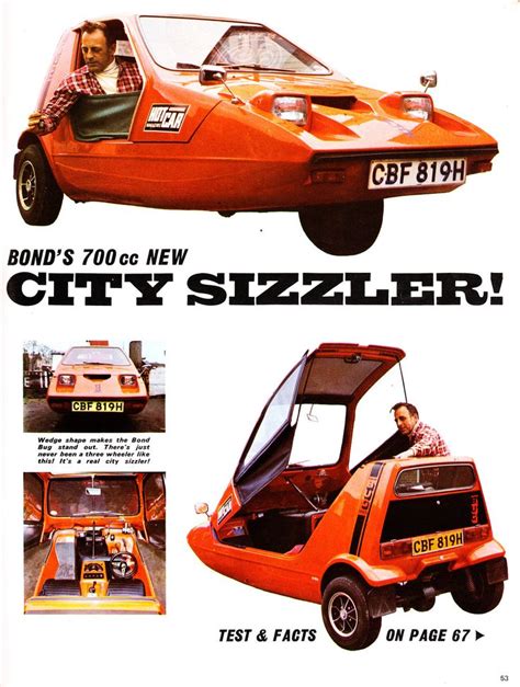 Bond Bug 1970 1972 Bug Zinger Cars 1970 Bug